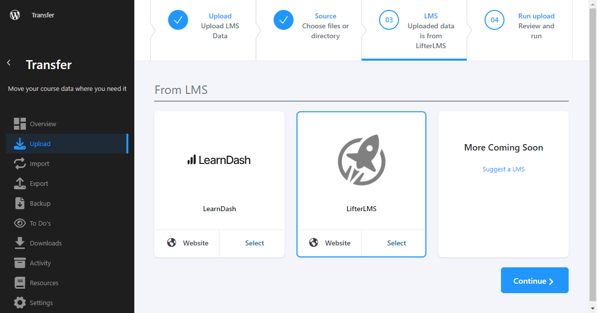 Transfer Documentation: Upload Overview - Honors WP