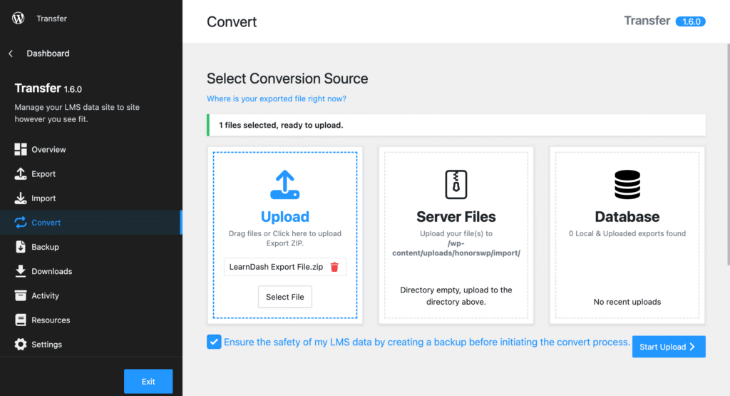Transfer Documentation: Conversion Overview - Honors WP
